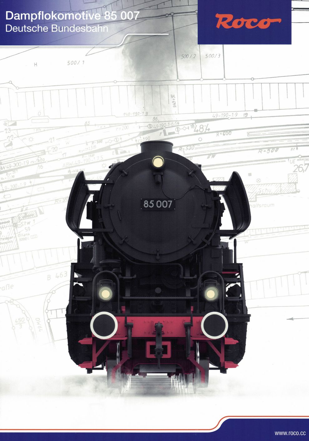 ROCO Prospekt Werbeblatt Dampflok 85 007 Der Bulle aus dem Höllental H0 ...