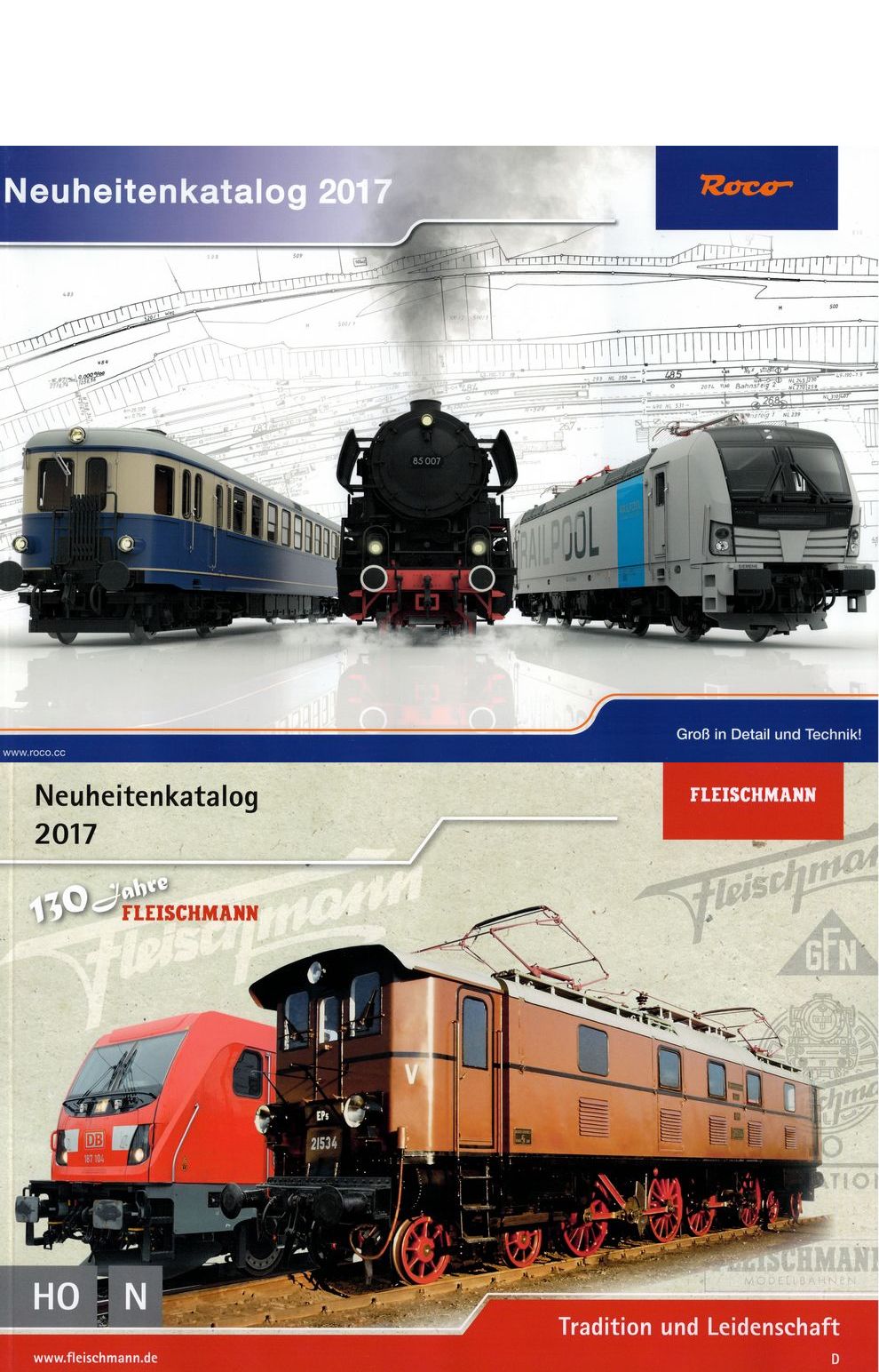 ROCO/FLEISCHMANN 80717/991720 Neuheitenkatalog-Set Neuheiten 2017 H0 ...