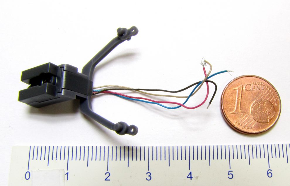 Ersatz-E-Kupplung m. Kabelbaum z.B. für ROCO Elektrotriebwagen Plan T ...