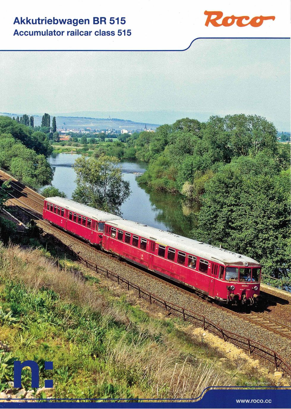 ROCO Prospekt Werbe-Faltblatt Akkutriebwagen BR 515 deutsch/englisch ...