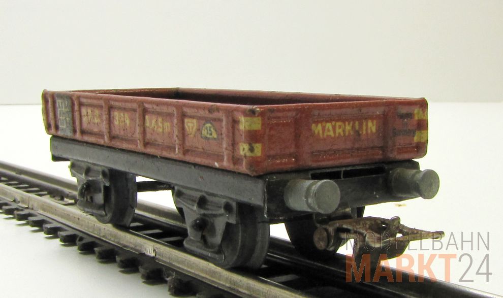 MÄRKLIN 364 D.R.B Niederbordwagen mit TRIX-EXPRESS-Radsätzen Spur H0 ...
